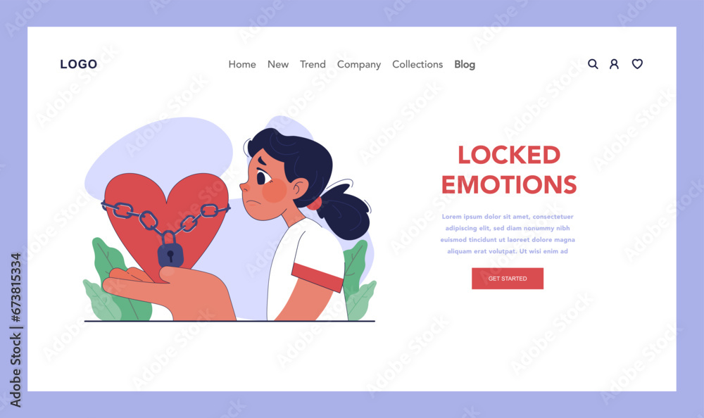 Childhood psychological trauma web banner or landing page. Impact of ...