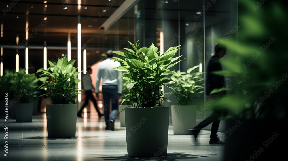 Green business company and sustainable corporative environment with ...