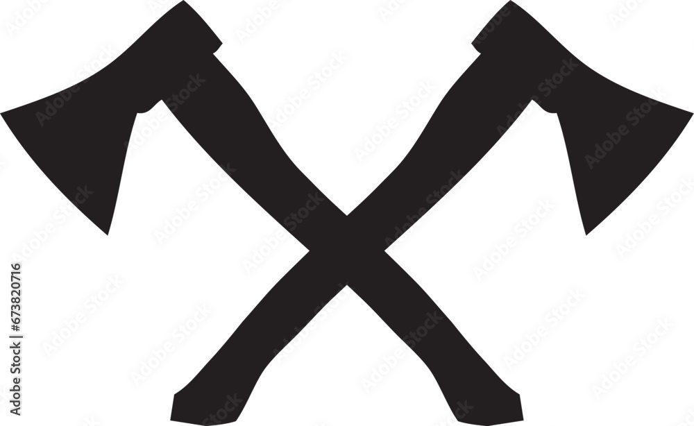 Crossed Axe SVG Cut File for Cricut and Silhouette, EPS ,Vector, PNG ...