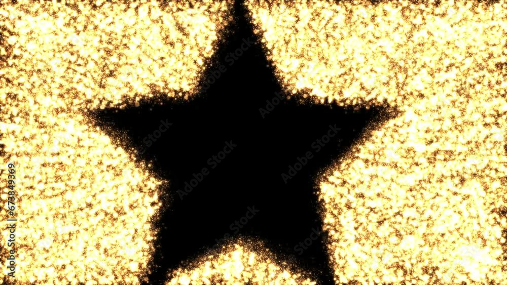 particles loop wide star frame Transparent Video. Gold star frame ...