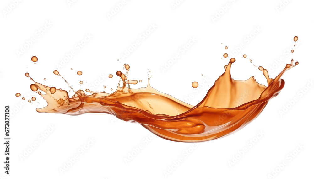 brown water splash isolated on transparent background cutout Stock ...