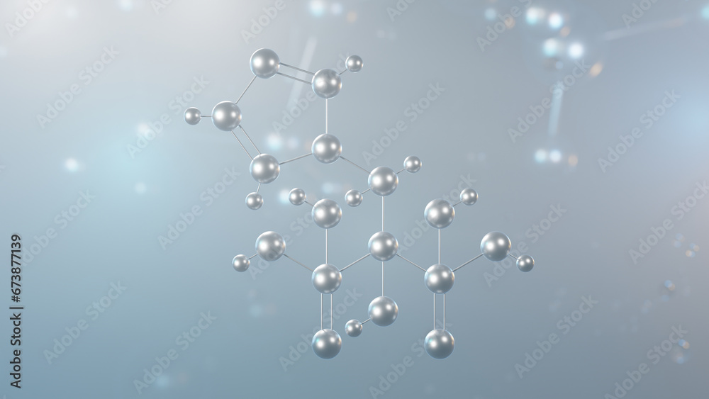 zoledronic acid molecular structure, 3d model molecule, bone resorption ...