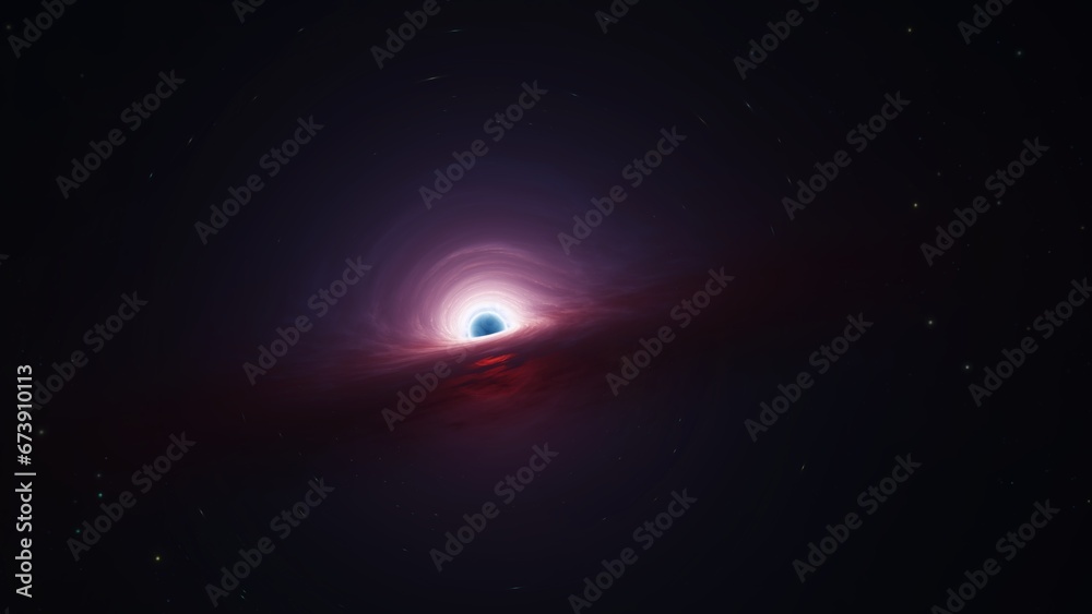 Interstellar black hole with glowing accretion disk and singularity ...