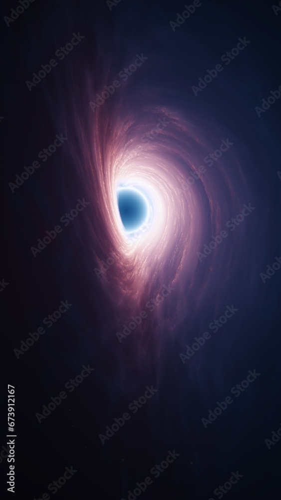 Interstellar black hole with glowing accretion disk and singularity ...