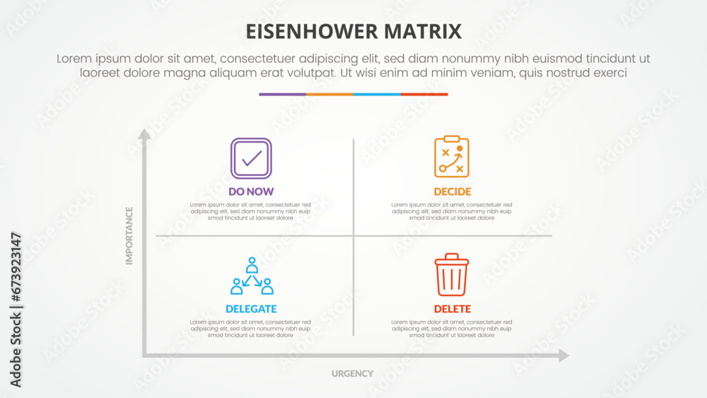 eisenhower matrix template infographic concept for slide presentation ...