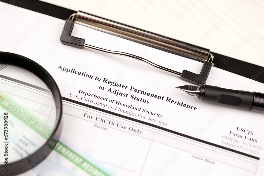 I-485 Application to register permanent residence or adjust status form ...