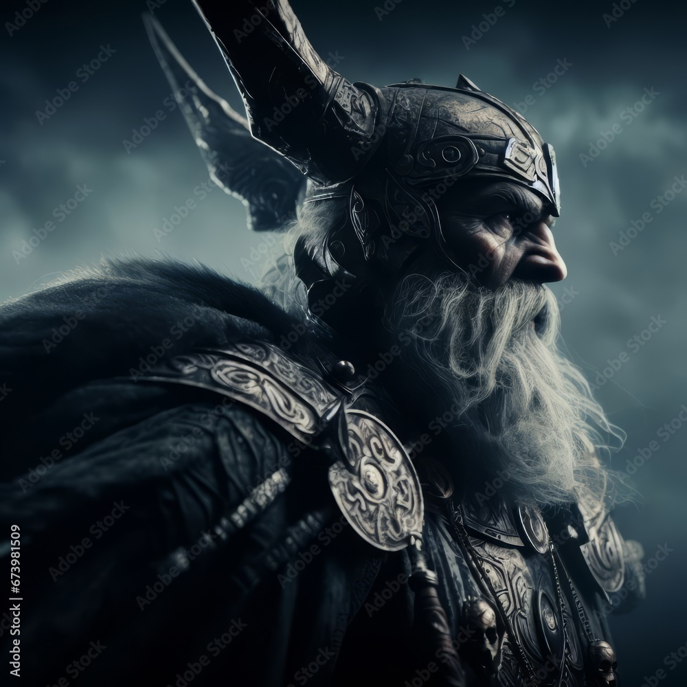 Odin - Norse God of Wisdom and War and Powerful Deity Stock ...