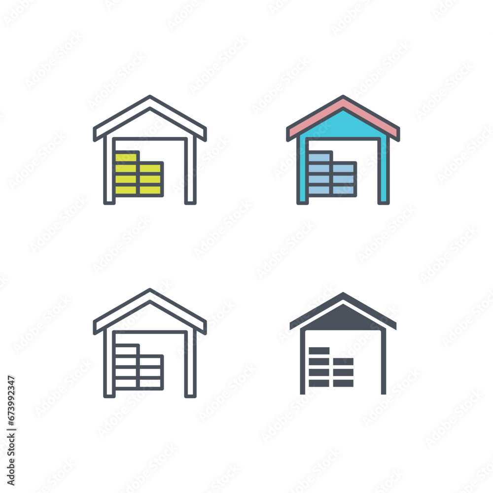 Vector sign of the warehouse symbol isolated on a white background ...