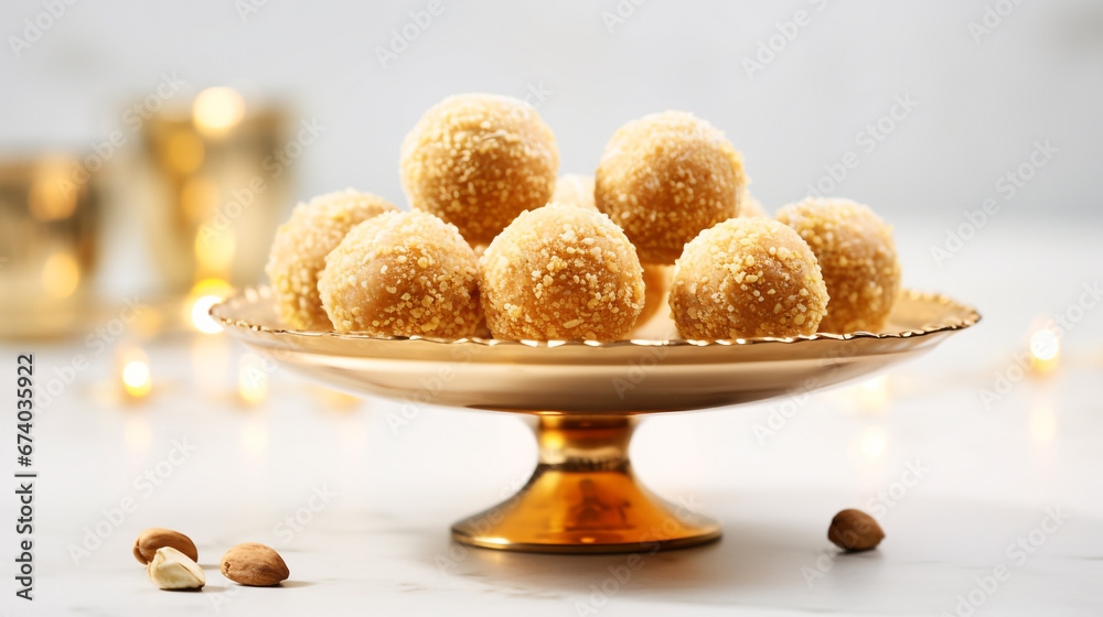 Diwali Sweet Delicacy Laddoos Indian Festival Stock Photo | Adobe Stock