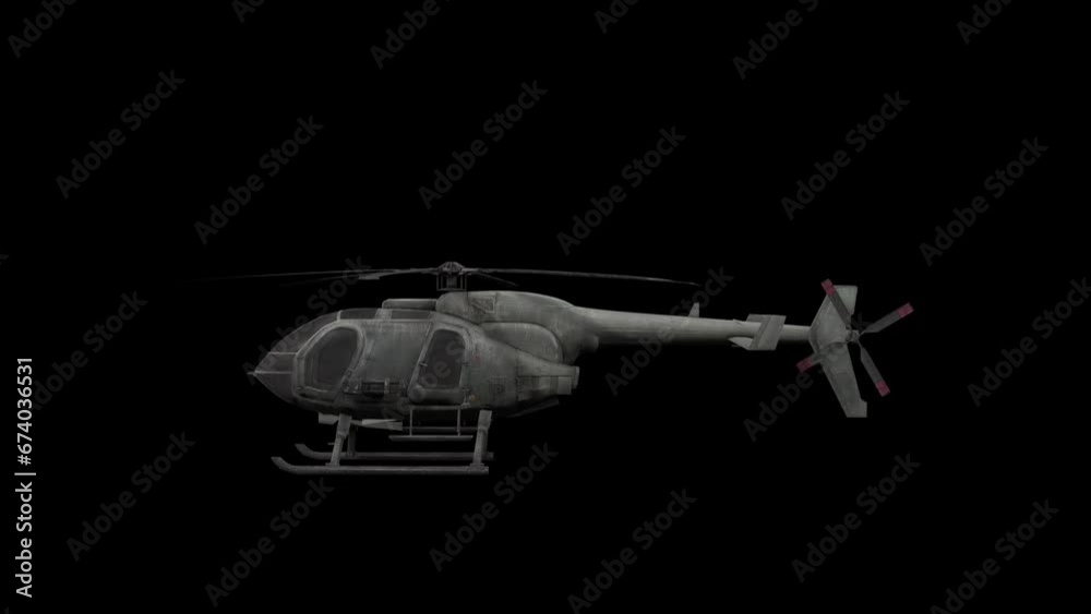 MD Helicopters MD 600 Realistic 3D flying with cycle view animation on ...