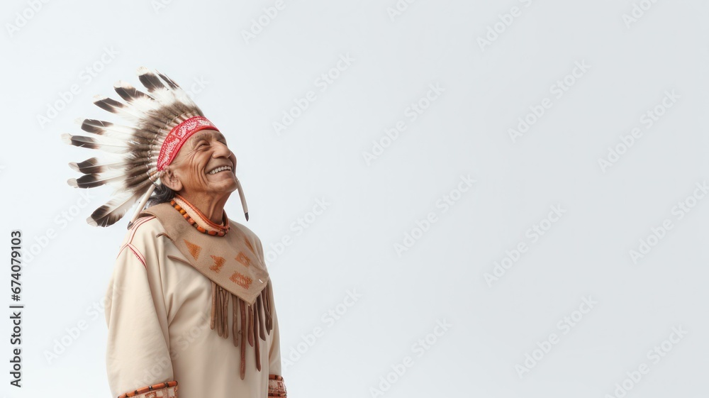 Happy chief, standing on a clear white background with lots of copy ...