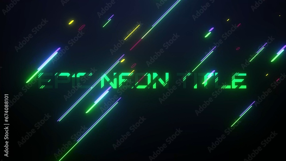 Neon Glow RGB Pro Title Intro Template Stock Template | Adobe Stock