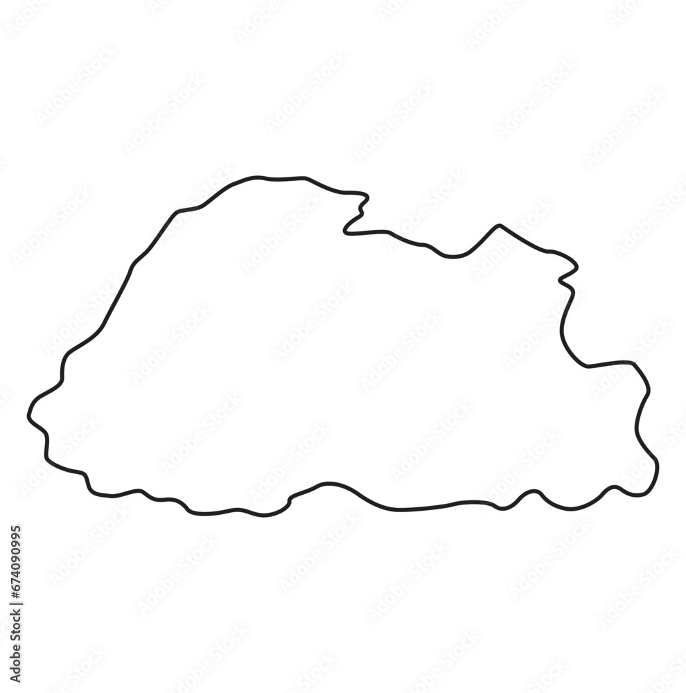 bhutan map, bhutan vector, bhutan outline, bhutan Stock Vector | Adobe ...