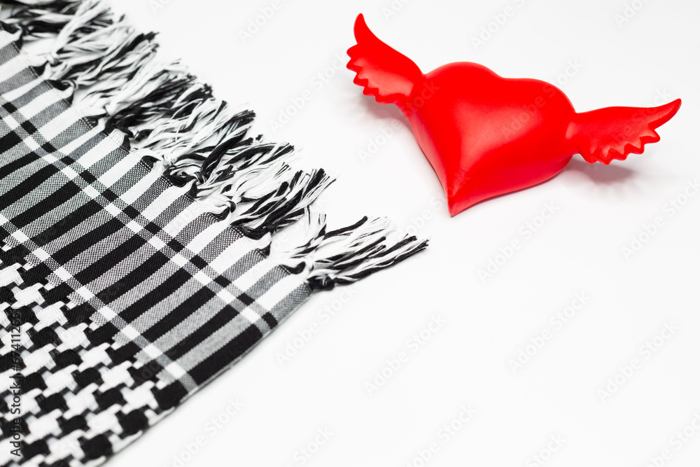 Traditional Middle Eastern and Arabic head scarf Keffiyeh and winged ...