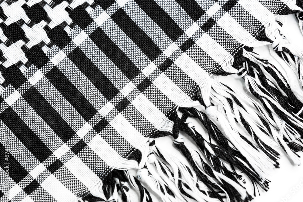 Keffiyeh, headdress patterns and tassels commonly used in the Middle ...
