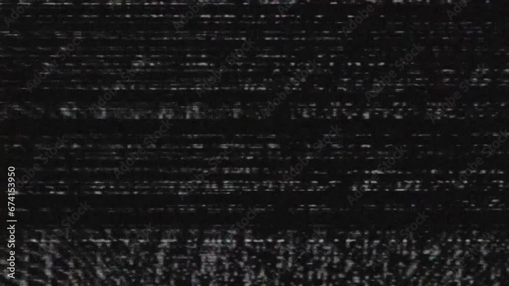 Vidéo Stock old tv monitor screen glitch with no signal. Vintage 80s ...