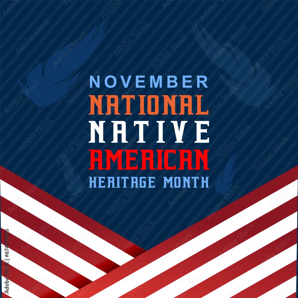 Native american heritage month. Vector banner, poster, card. National ...