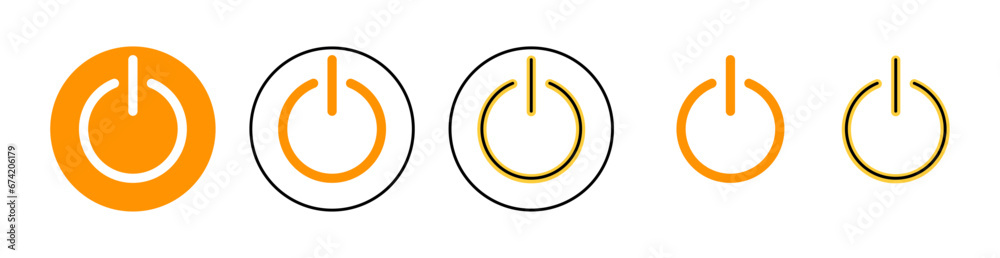 Power icon set for web and mobile app. Power Switch sign and symbol ...