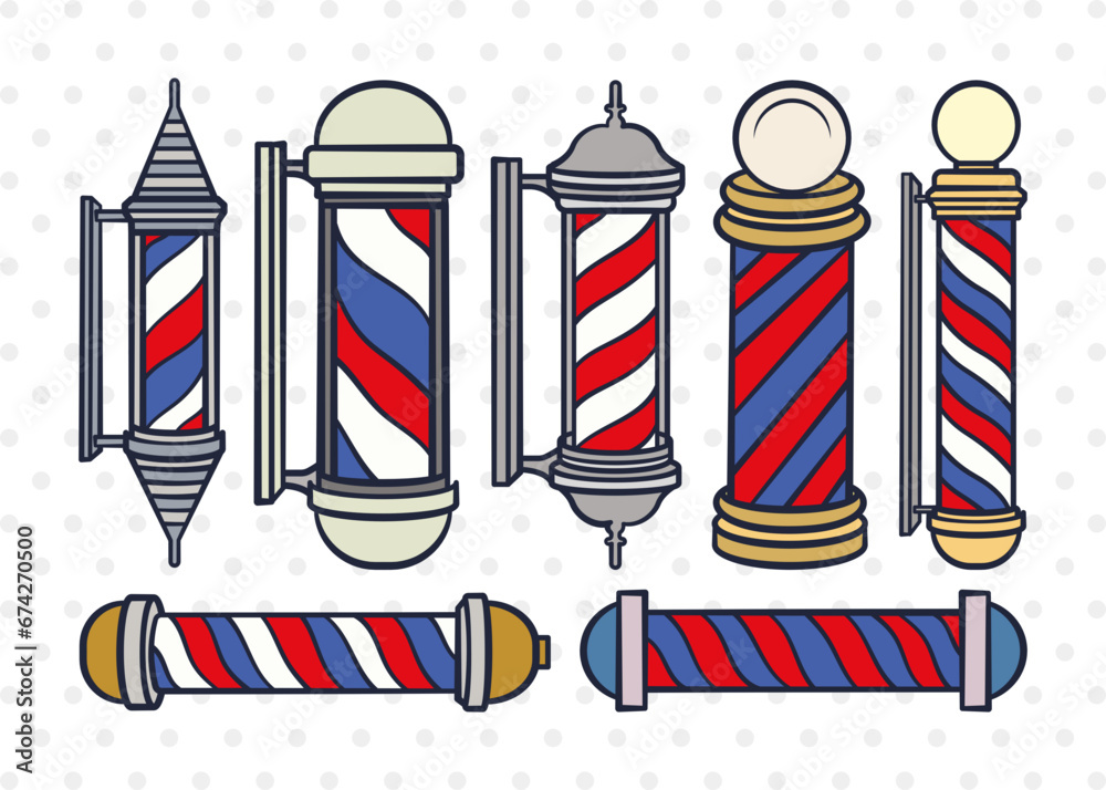 Barbers Pole Clipart SVG Cut File | Barber Svg | Barbershop Svg ...