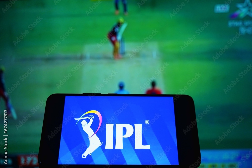 Indian premier league IPL logo on mobile screen Stock Photo | Adobe Stock