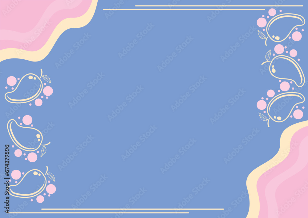 colorfull mango fruit vector background illustration.bright vibrant ...