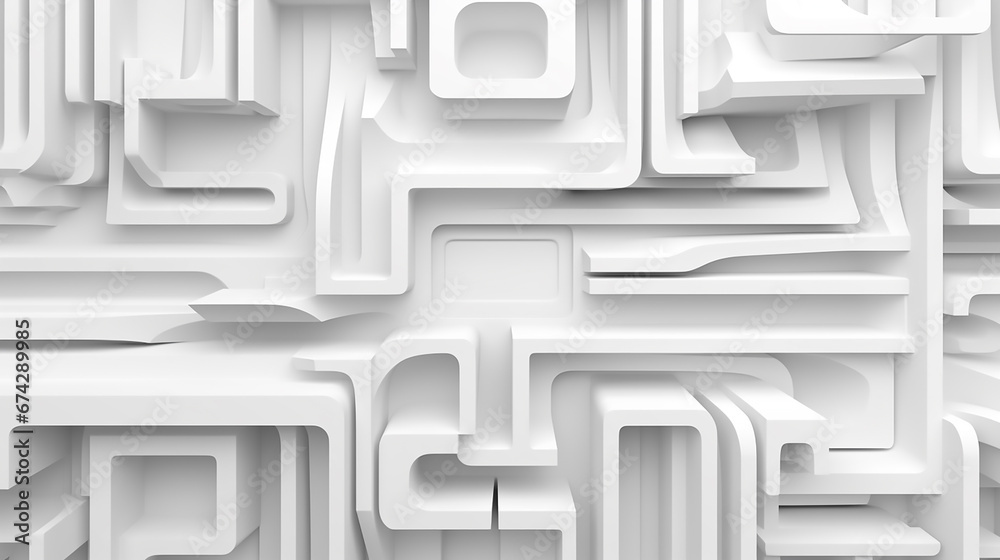 Abstract 3d Modern Square Background White And Grey Geometric Pattern Texture Seamless Pattern
