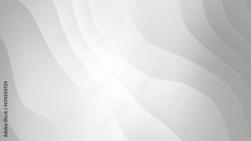 White motion background with moving wavy shapes, White curve waves ...
