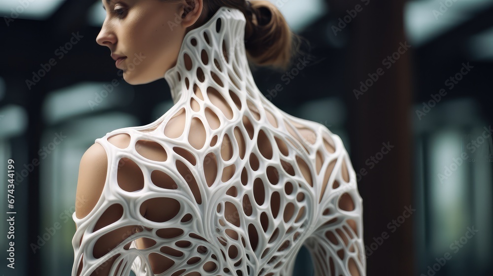 design 3d printed clothes illustration modern style, footwear ...