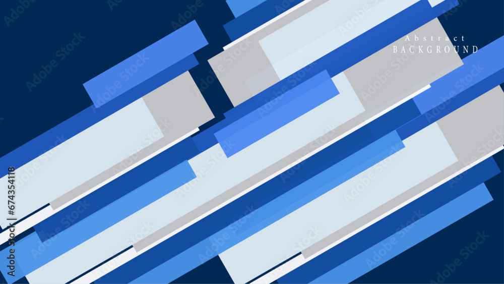 Modern abstract blue background design with layers of textured grey ...