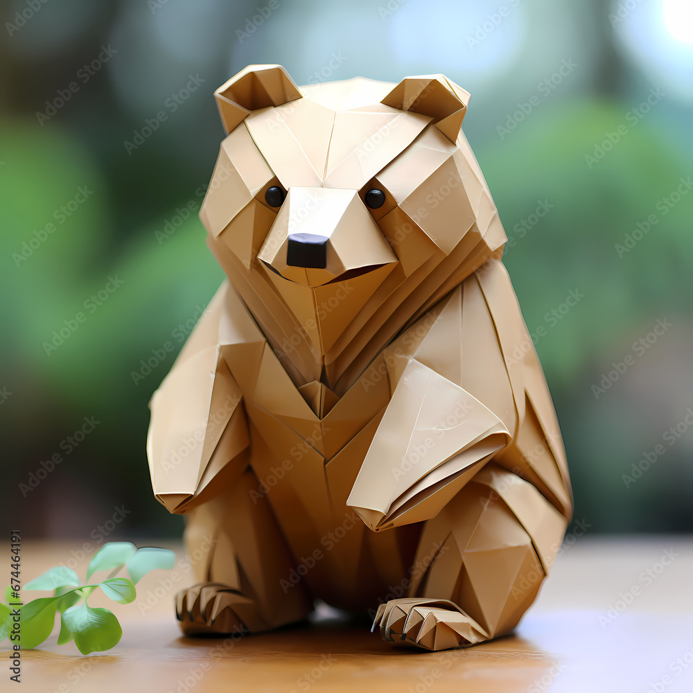 Animal réalisé en origami pliage papier Stock Photo | Adobe Stock