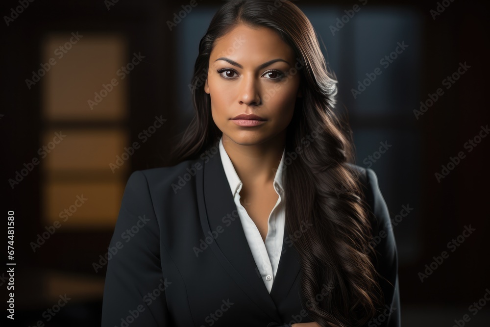 Native American Female Ceo Running Large Enterprise. Сoncept ...