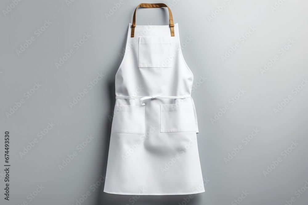 White Apron Mockup. Сoncept Kitchen Cookware Mockup, Chef's Apron ...