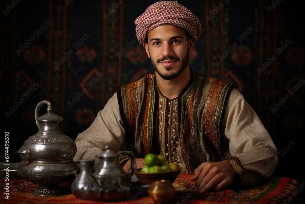 Young Arab Man In Traditional Clothing From Different Countries Stock ...