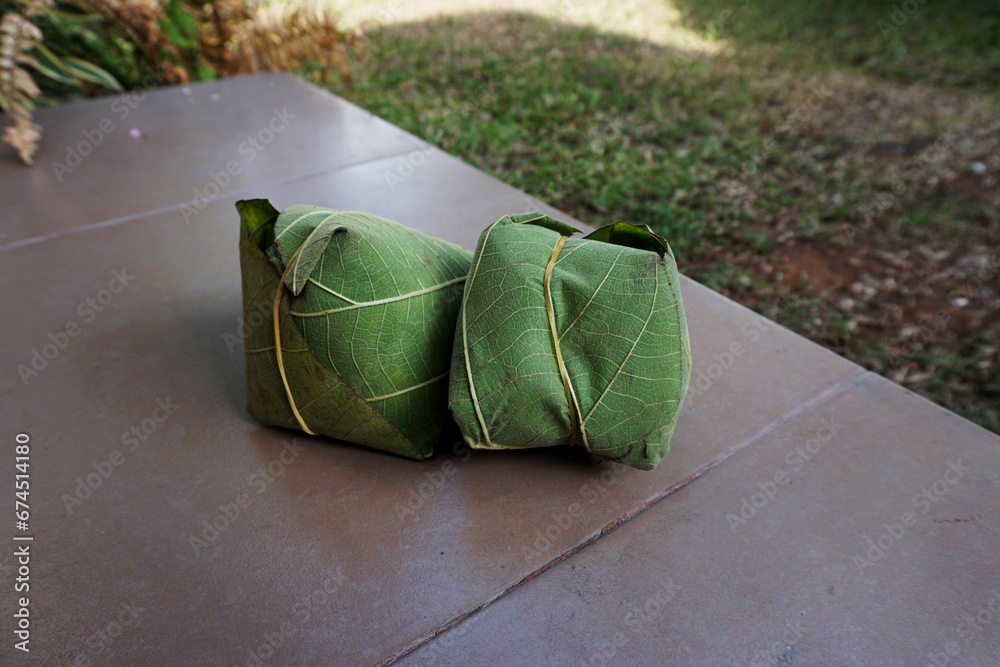 Sego Berkat, a traditional food dish from Central Java, Indonesia ...