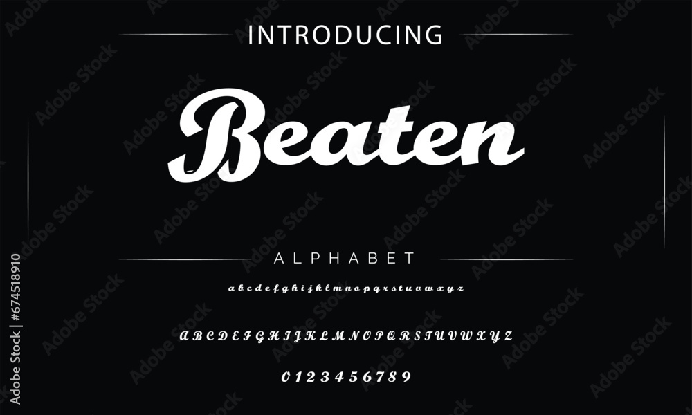 Beaten Vintage decorative font. Lettering design in retro style with ...