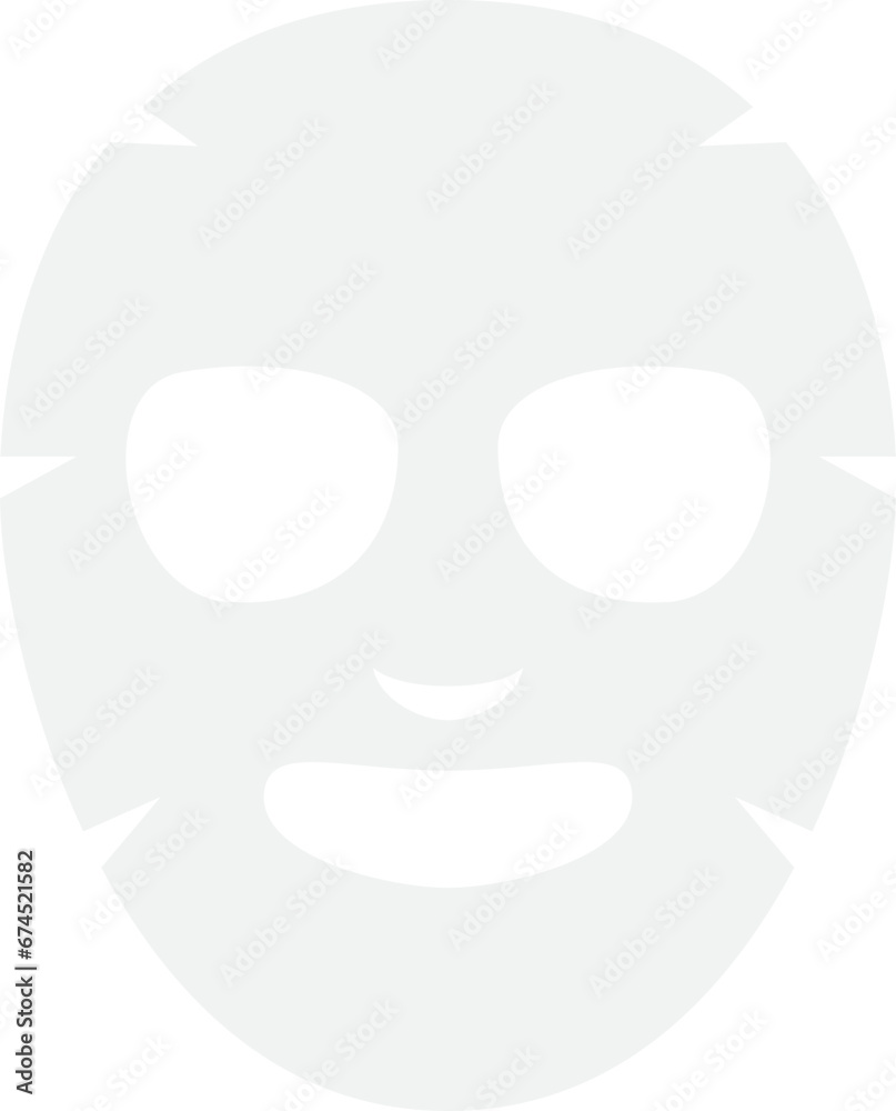 Facial mask beauty pack. Cosmetic mask sheet design, vector ...