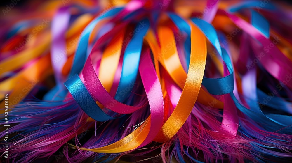 A Rainbow Flag And Red Ribbon In Unison For World Background Images ...