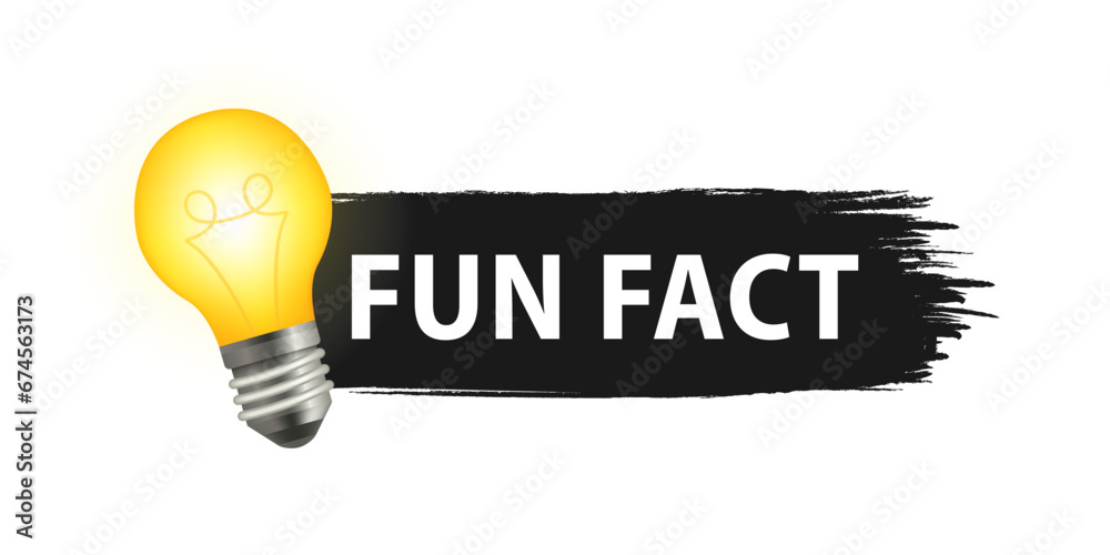 Fun fact label. light bulb. Fun Fact vector template post with idea ...