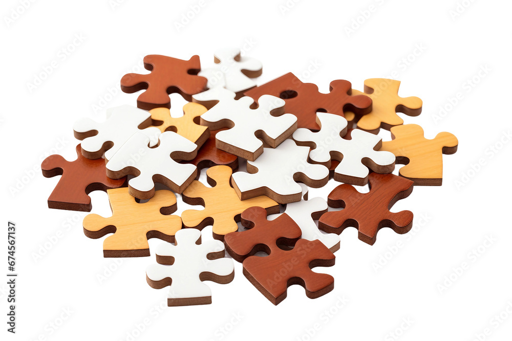 Puzzle Pieces Assembling Together -on transparent background Stock ...