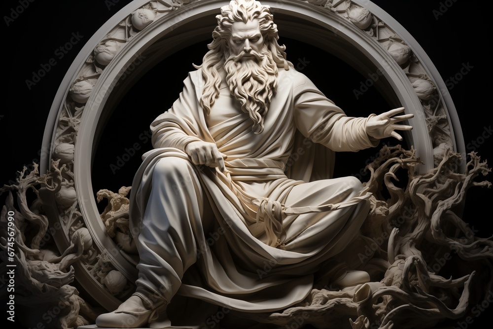 Sculpture of an ancient god. Statue, Roman art, plaster, God, deity ...