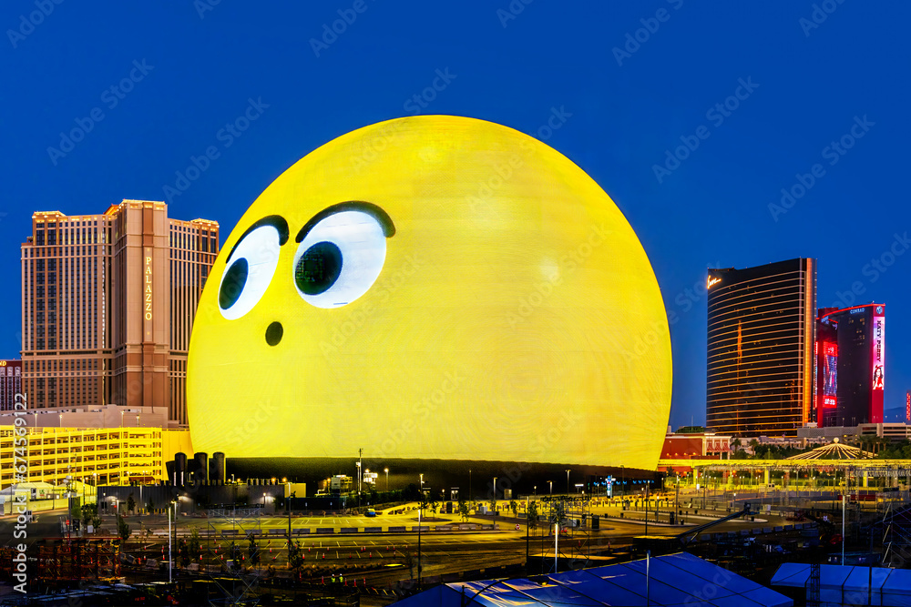 The Sphere opened in September 2023, Exosphere is nightly used to display art and advertising ...