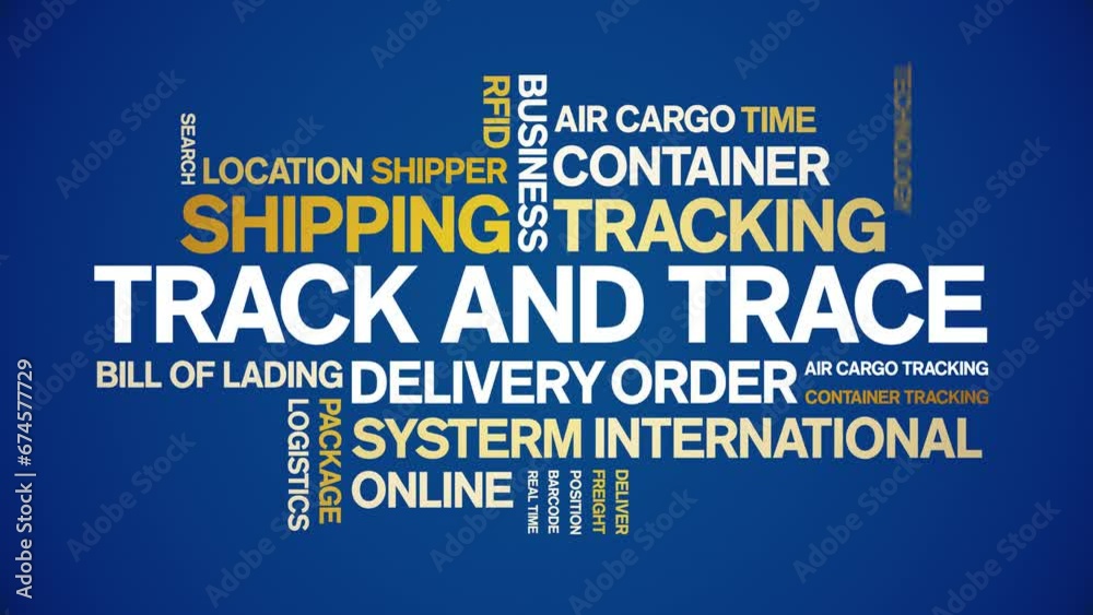 Track And Trace animated tag word cloud;text design animation kinetic ...