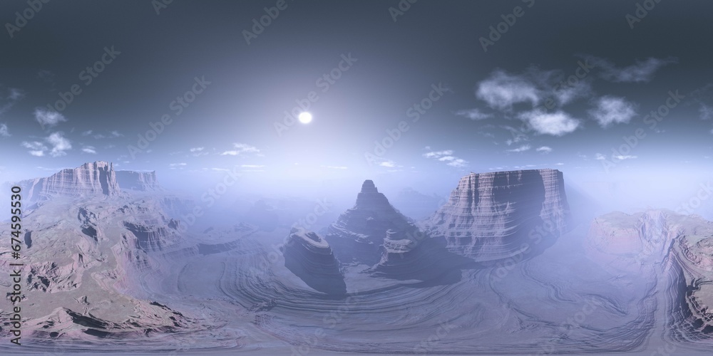Panorama of the surface of Venus, HDRI, environment map , Round ...