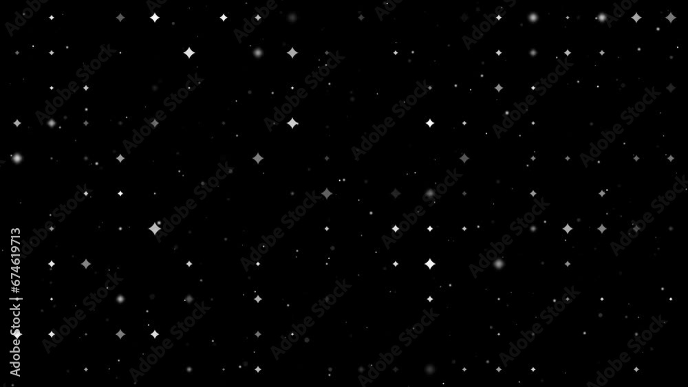 Template animation of evenly spaced star symbols of different sizes and ...