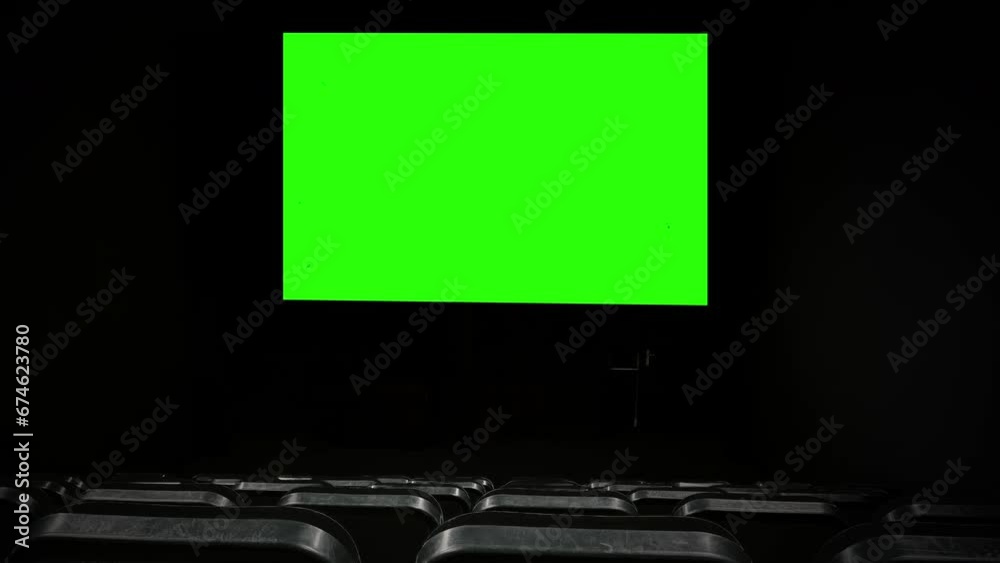 Green Screen Projection Old Film Texture Movie Theater Cinema Seats ...