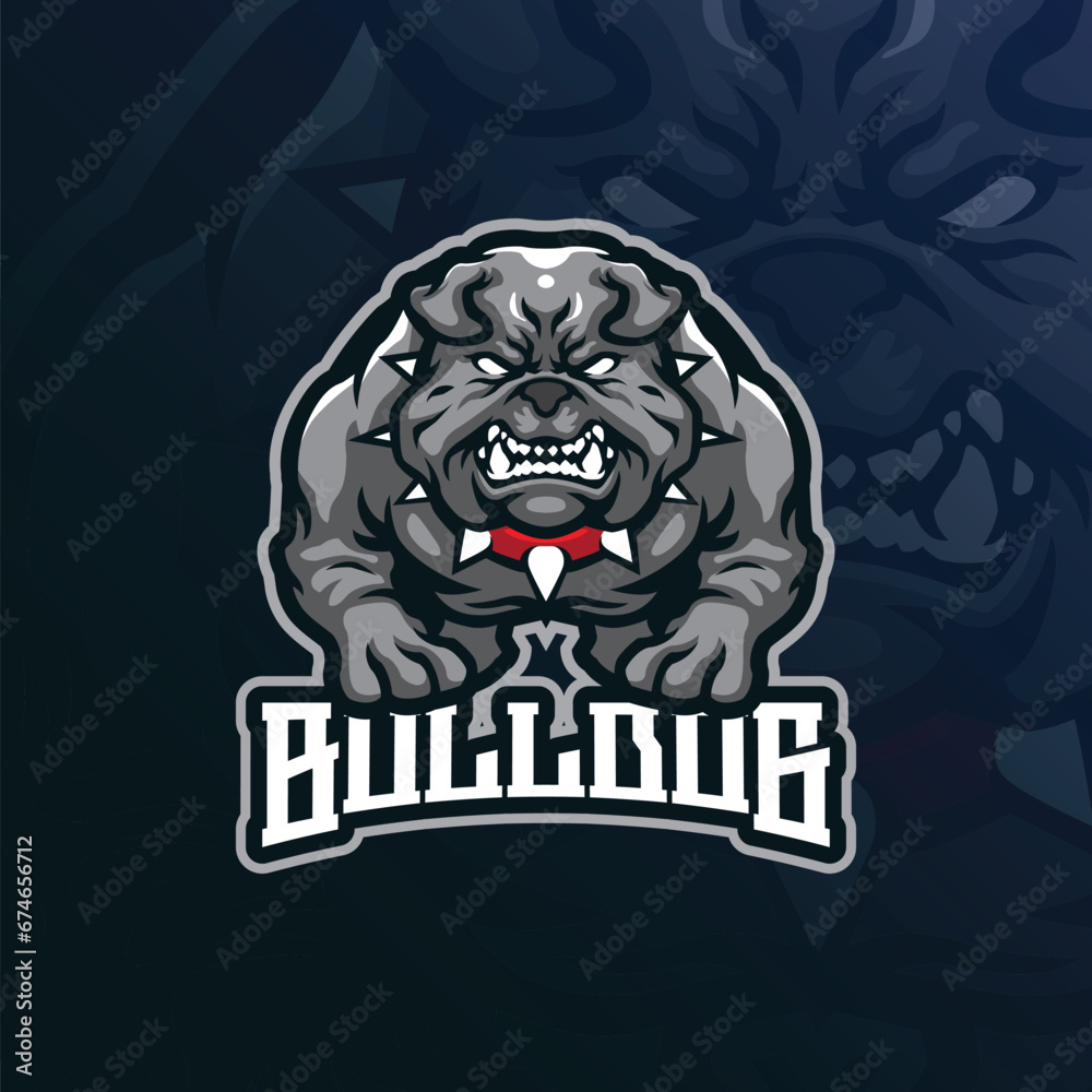 Bulldog mascot logo design vector with modern illustration concept ...