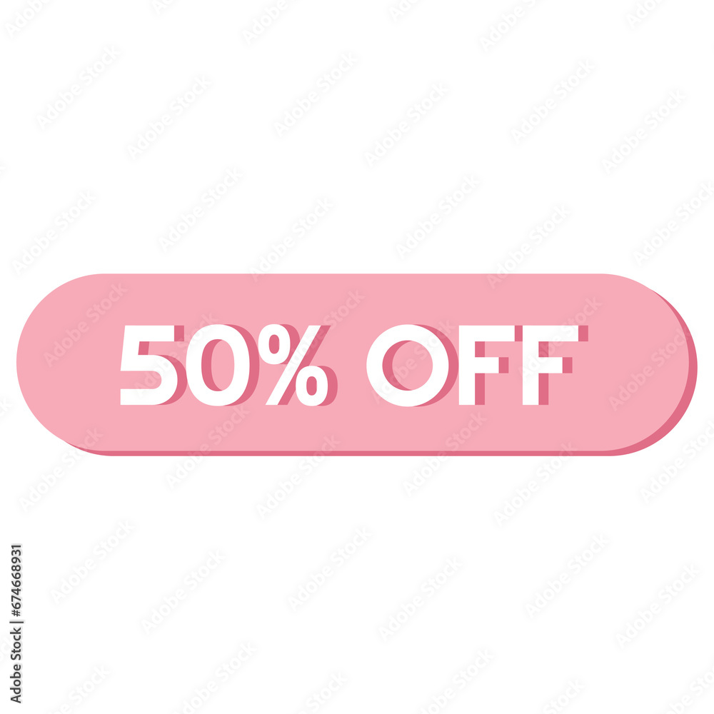50 discount pastel sale tag for shopping icon, marketing label ...