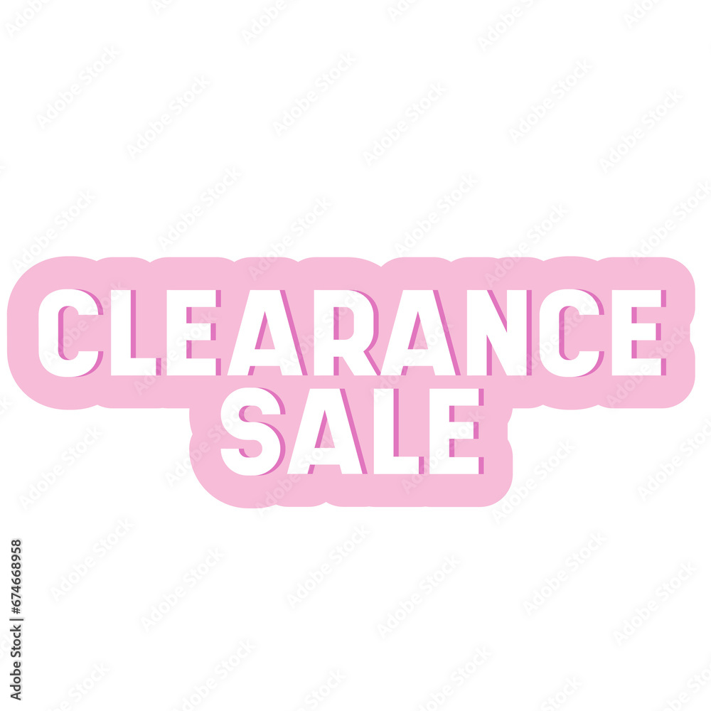 CLEARANCE SALE pastel tag for shopping icon, marketing label, promotion ...