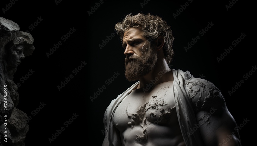 male model statue, roman strength, strong look, man, jock, strongman ...