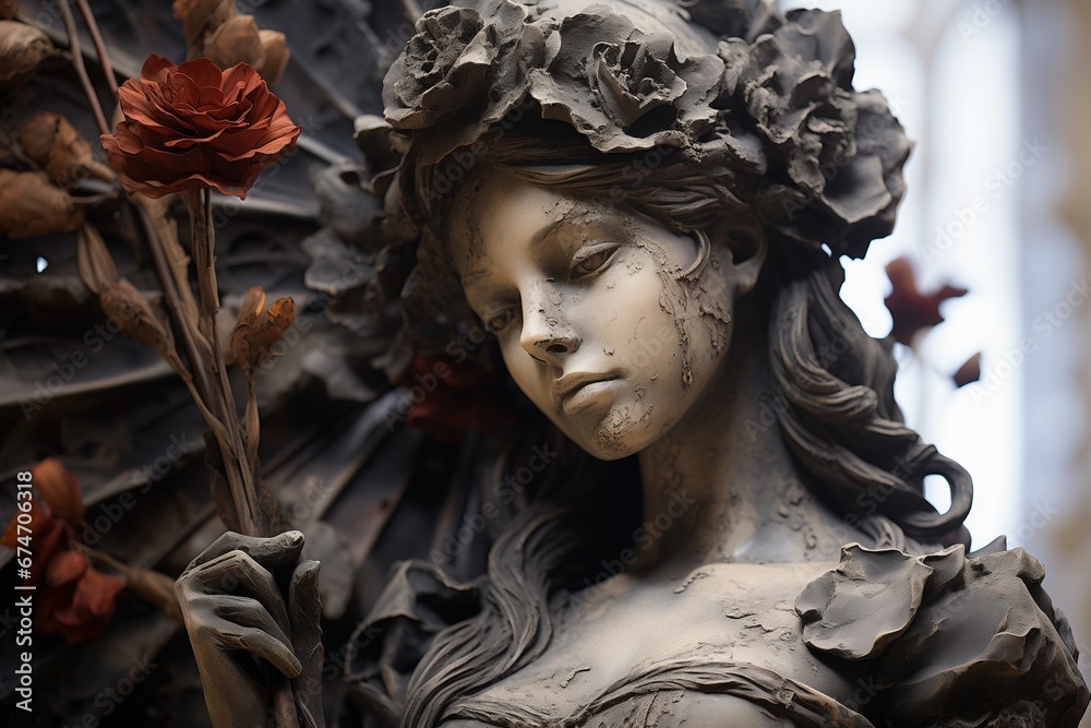 sculpture statue of a girl, sadness, sadness, art, antiquity, ancient ...